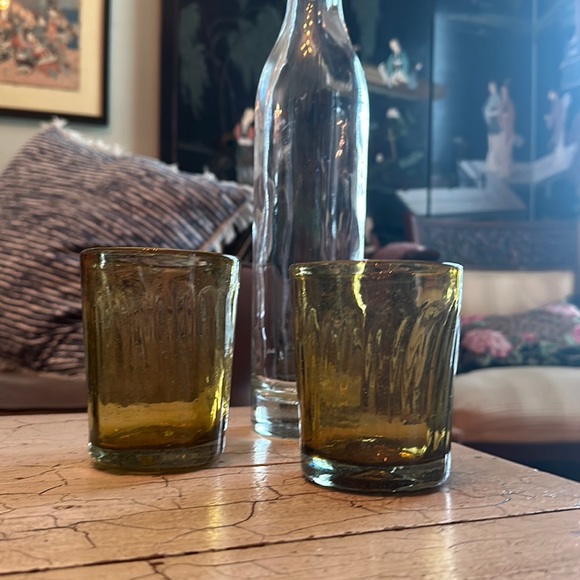 Dining | Hand Blown Solid Amber 8 Oz Drinking Glasses | Poshmark